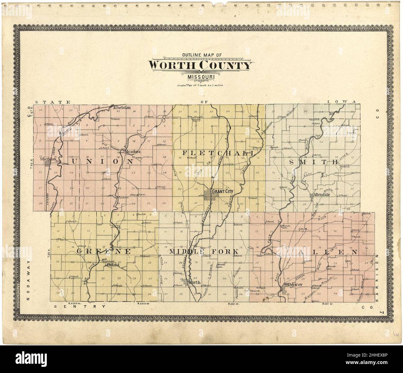 Standard atlas of Worth County, Missouri - including a plat book of the ...