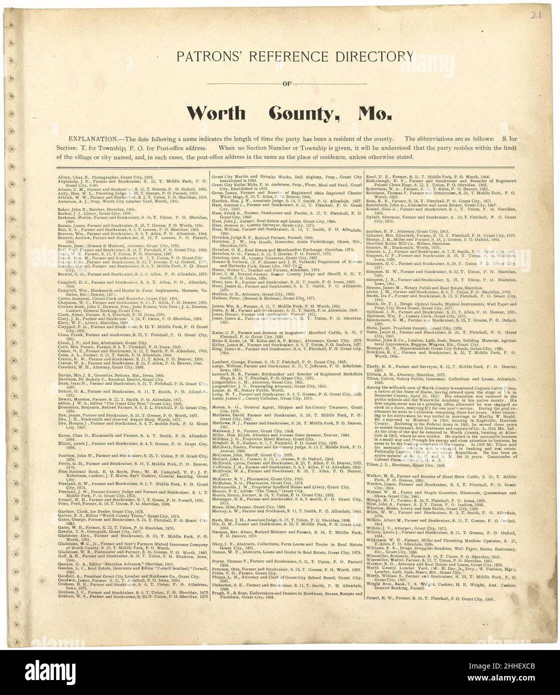 Standard atlas of Worth County, Missouri - including a plat book of the ...