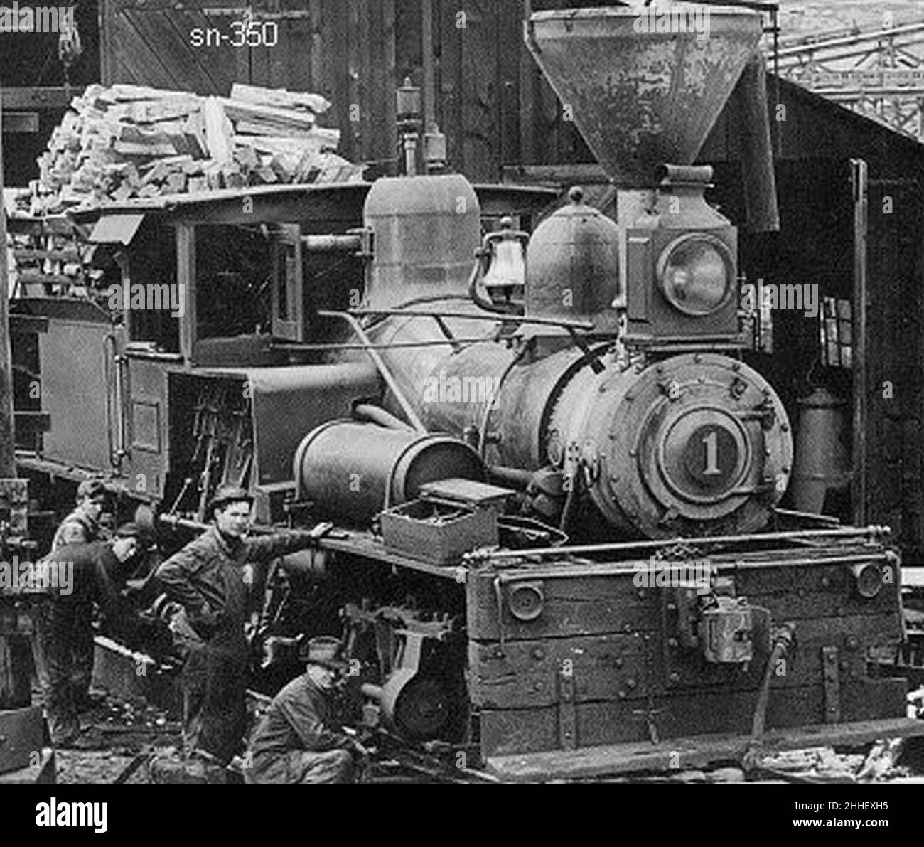Standard gauge Shay locomotive No 1 of Hume-Bennett Lumber Co. at ...