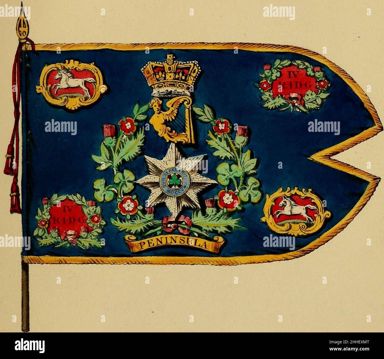 Standard of the 4th Royal Irish Dragoon Guards Stock Photo - Alamy
