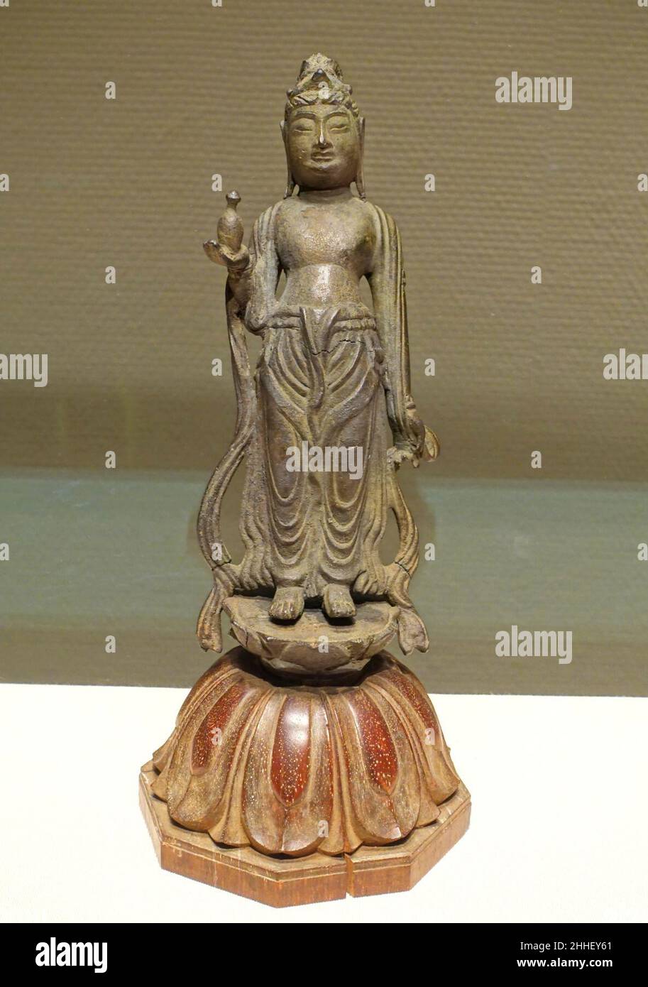 Standing bodhisattva, Korea, Unified Silla dynasty, 700s AD, bronze ...