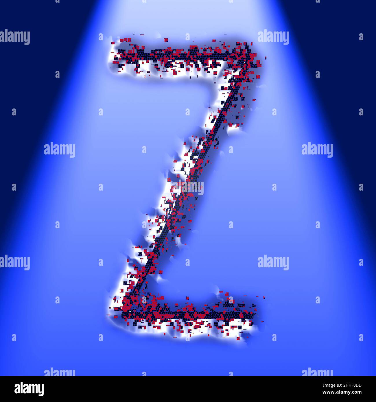 Monogram of uppercase character Z , on stage Stock Photo - Alamy
