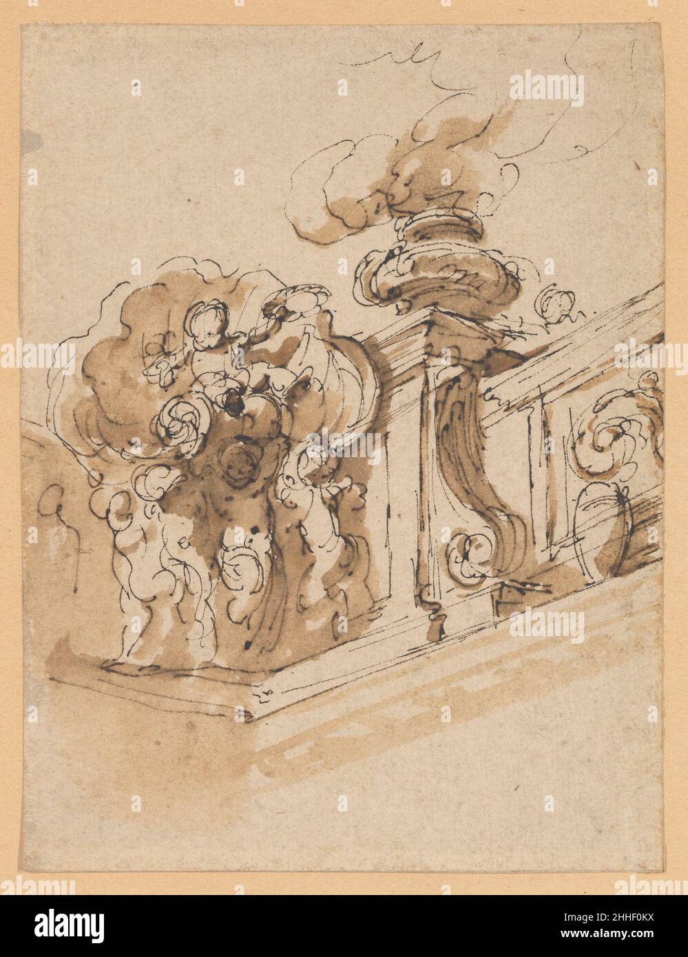 Design for Interior Corner of a Frieze or a Stairwell ca. 1650–1750 ...