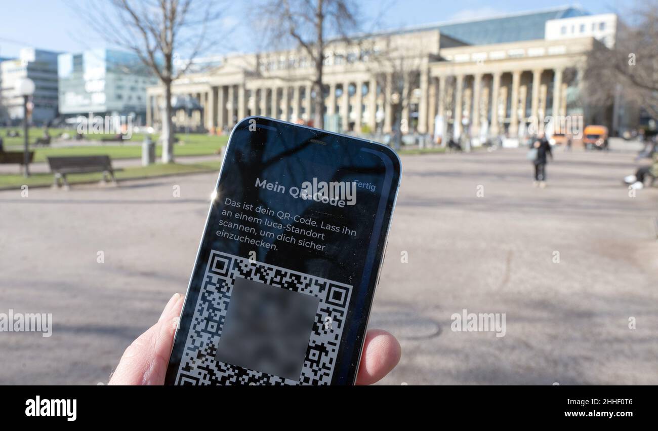 ILLUSTRATION - 24 January 2022, Baden-Wuerttemberg, Stuttgart: A Luca ...