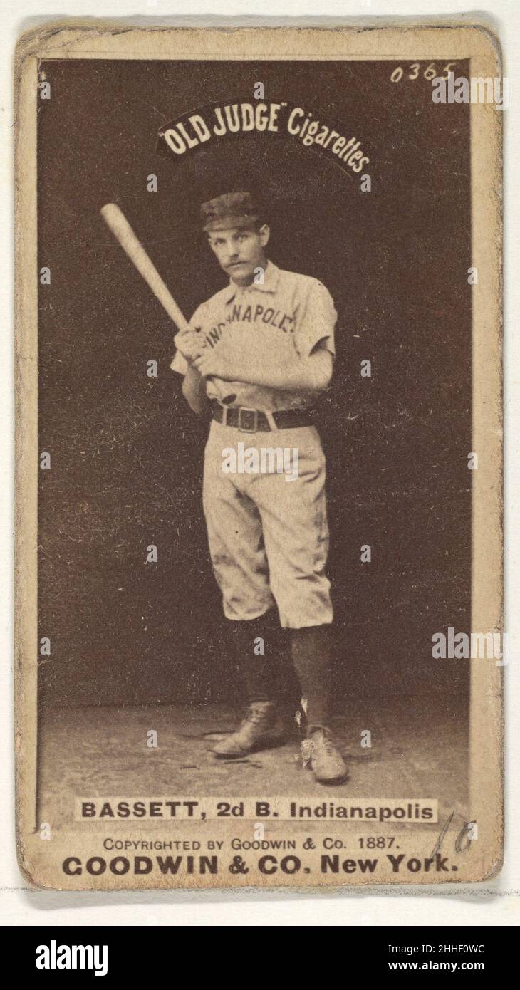 Bassett, 2nd Base, Indianapolis, from the Old Judge series (N172) for ...