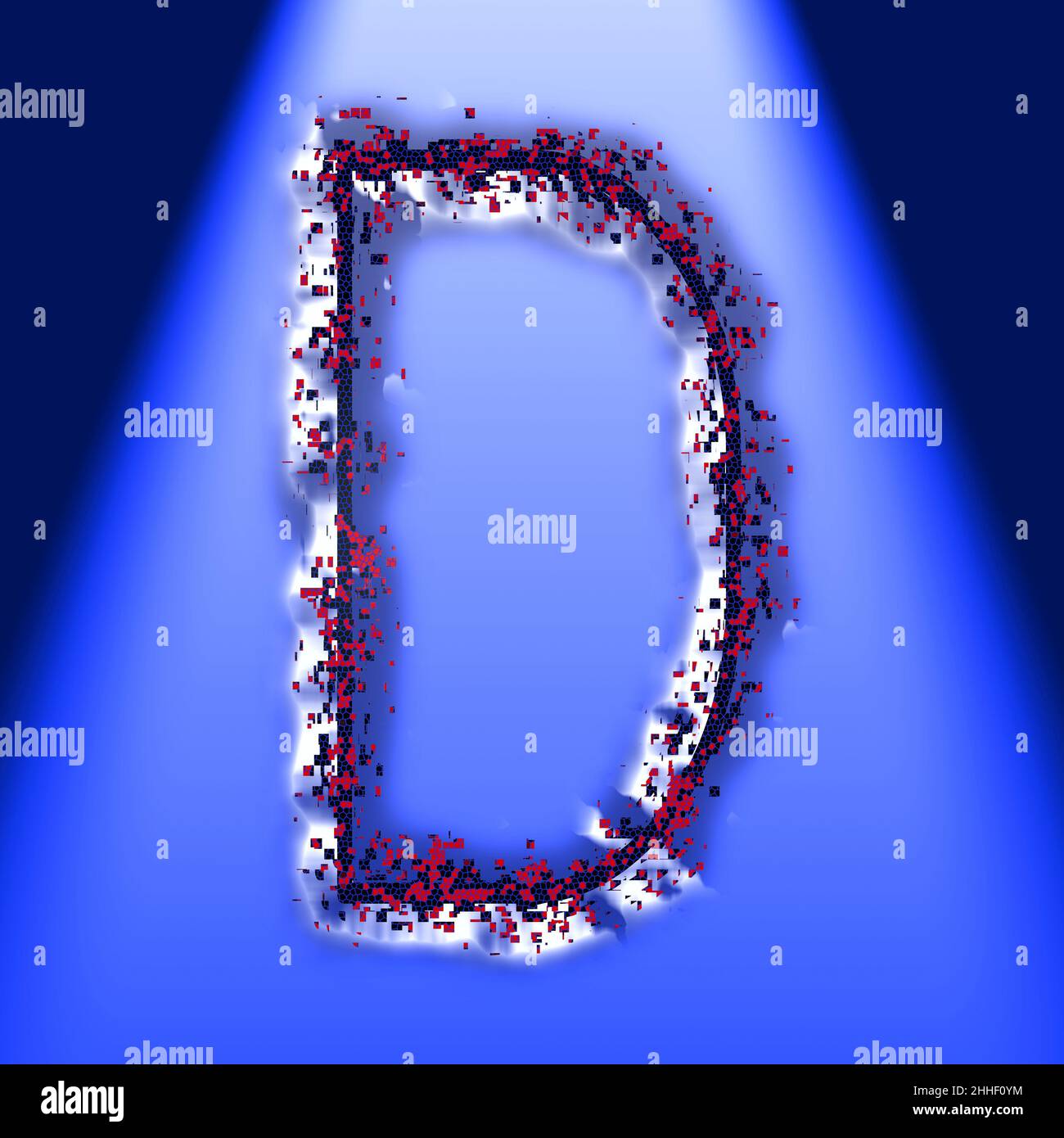 Monogram of uppercase character D , on stage Stock Photo - Alamy
