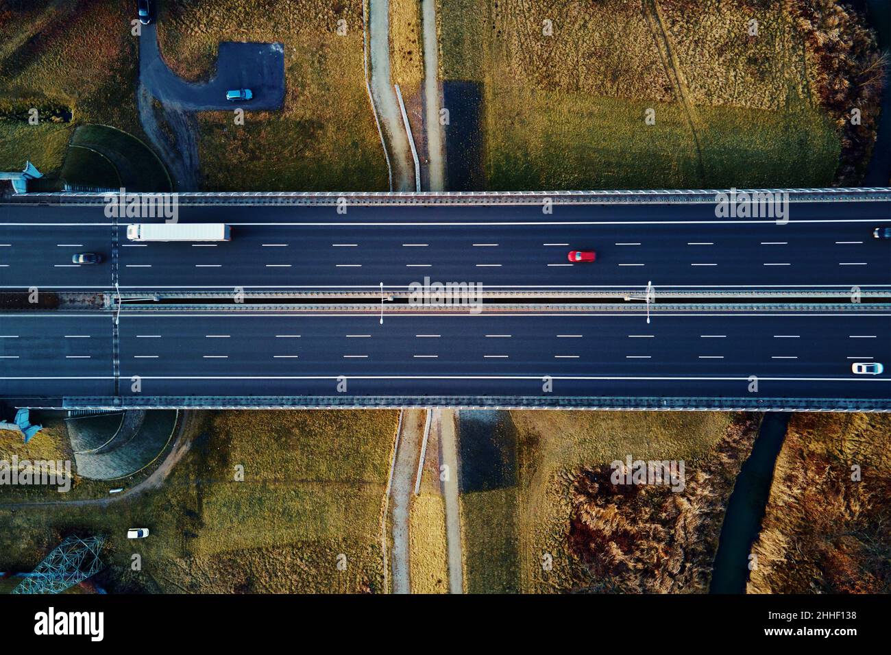 Overhead traffic highway aerial hi-res stock photography and images - Alamy