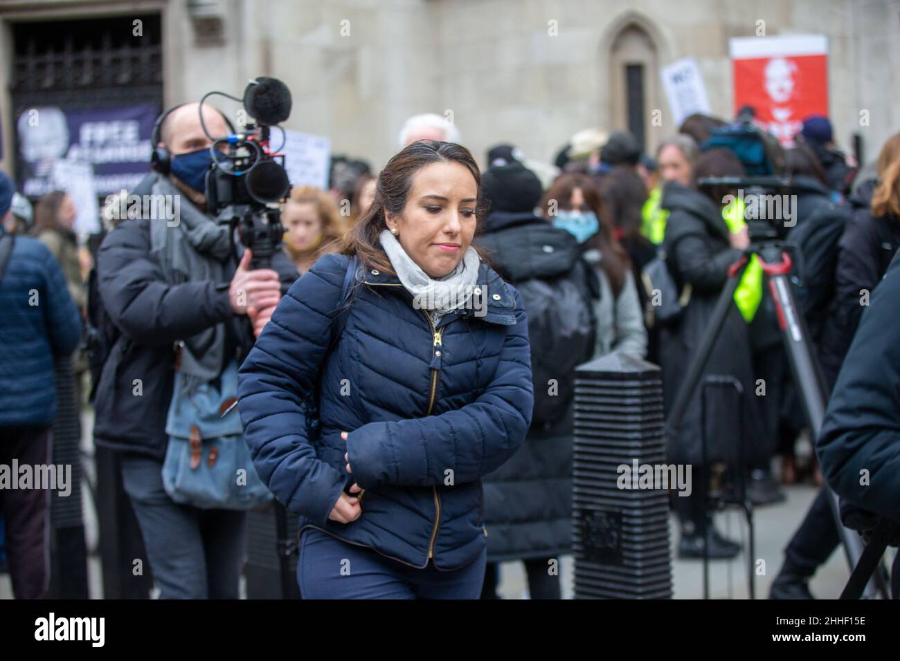 London, England, UK. 24th Jan, 2022. Wikileaks founder Julian Assange's ...