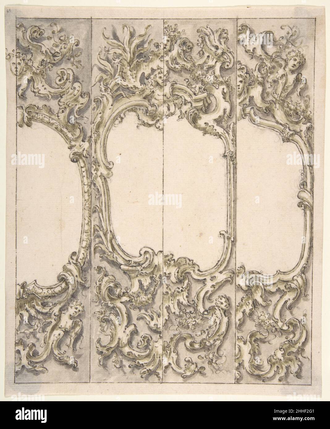 Designs for One Half of a Cartouche in the Rococo style 1700–1780 ...