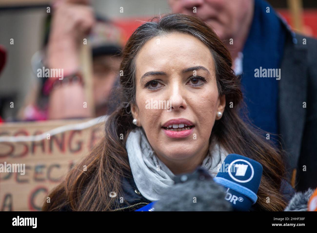 London, England, UK. 24th Jan, 2022. Wikileaks founder Julian Assange's partner STELLA MORRIS is ...