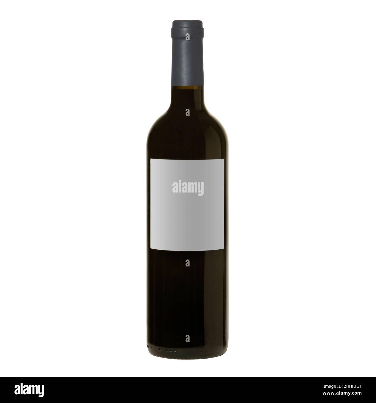 red wine bottle with blank label isolated on white background Stock ...