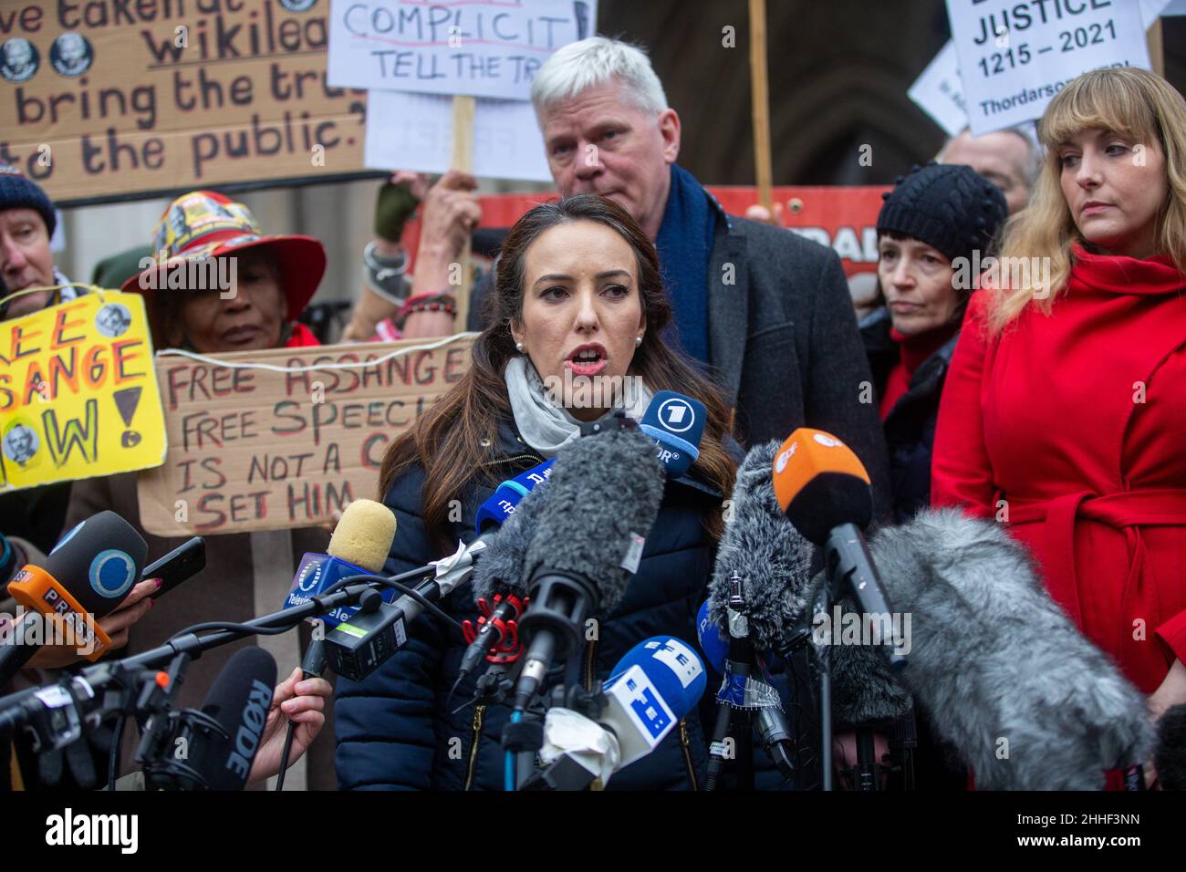 London, England, UK. 24th Jan, 2022. Wikileaks founder Julian Assange's ...