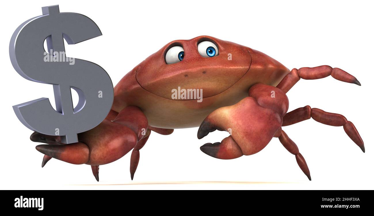Fun crab - 3D Illustration Stock Photo - Alamy