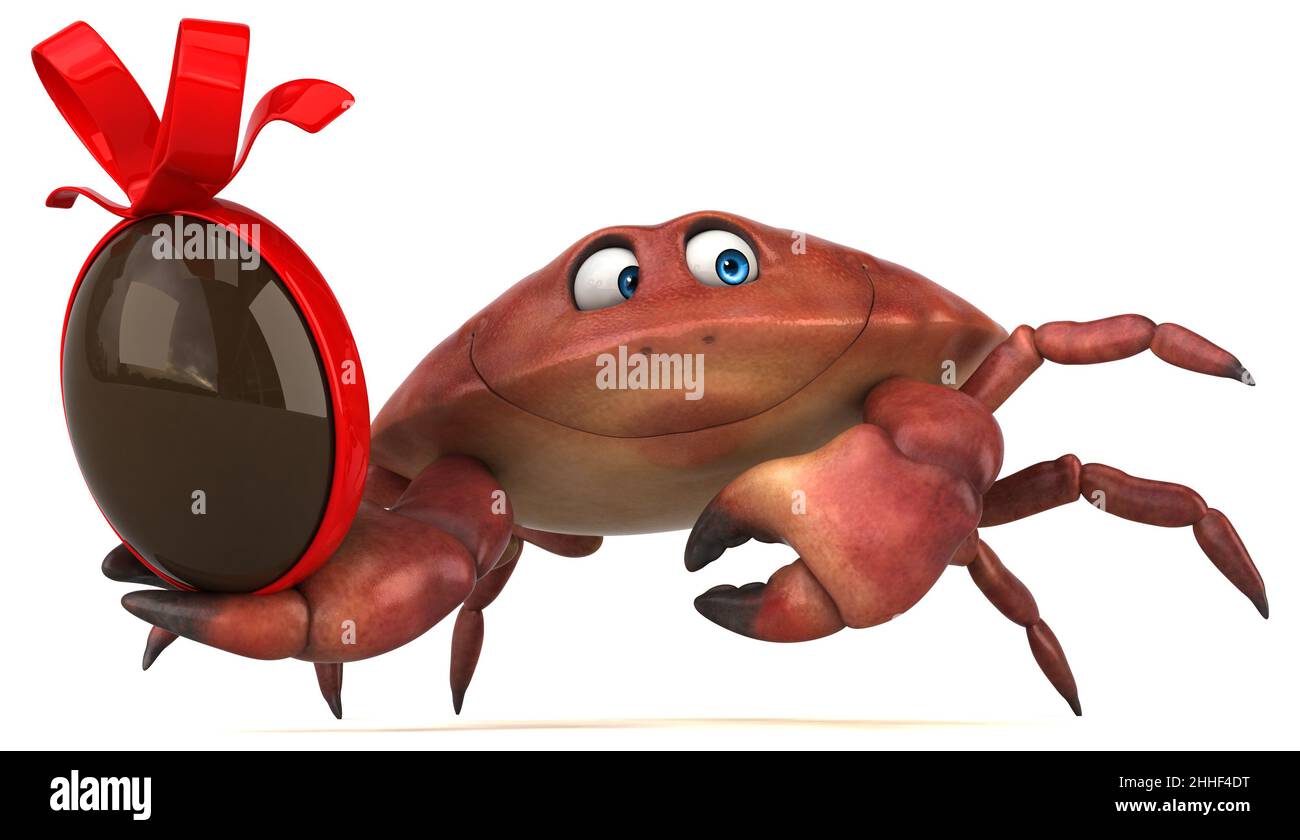 Fun crab - 3D Illustration Stock Photo - Alamy