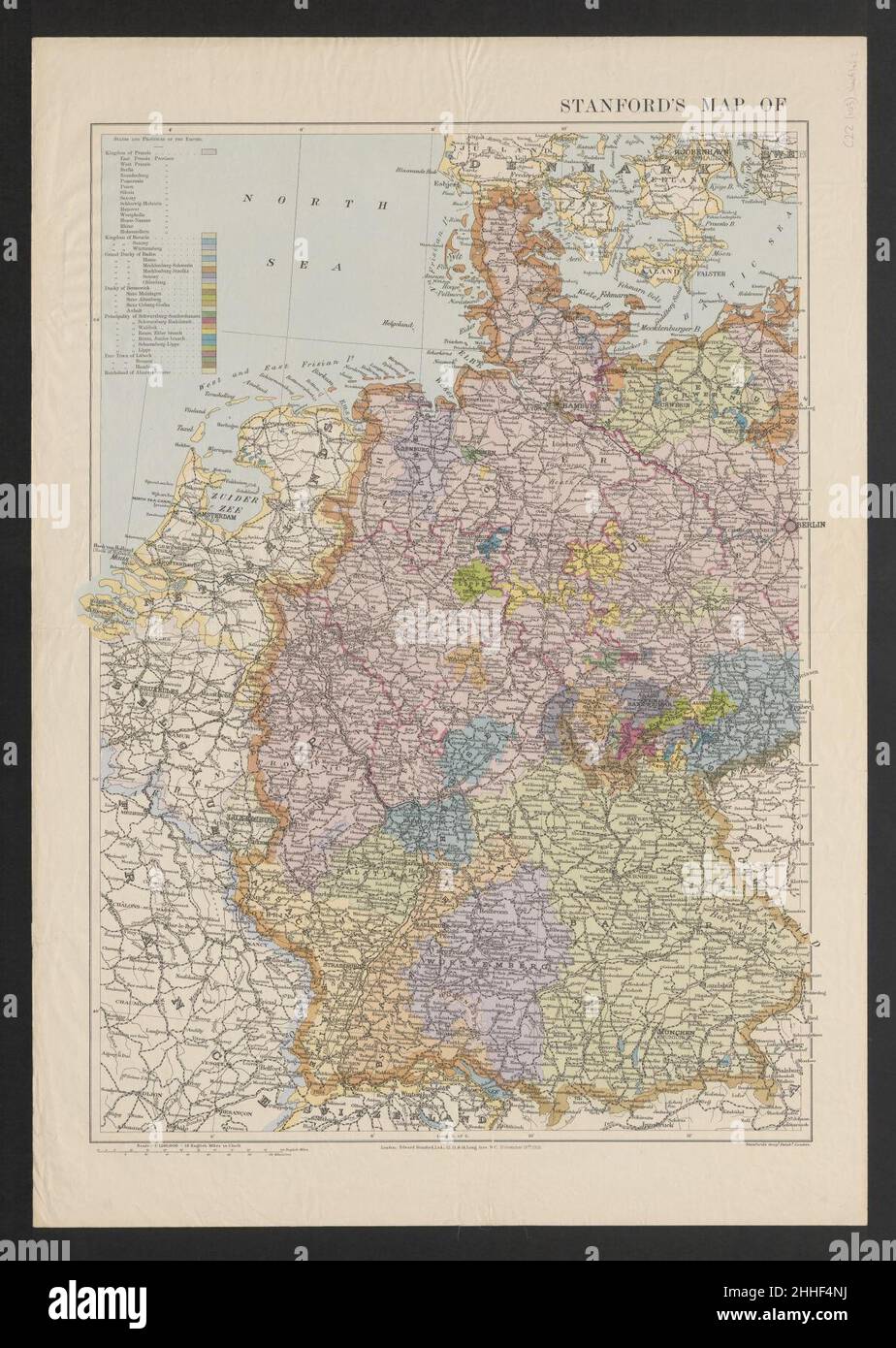 Map of the german empire hi-res stock photography and images - Alamy