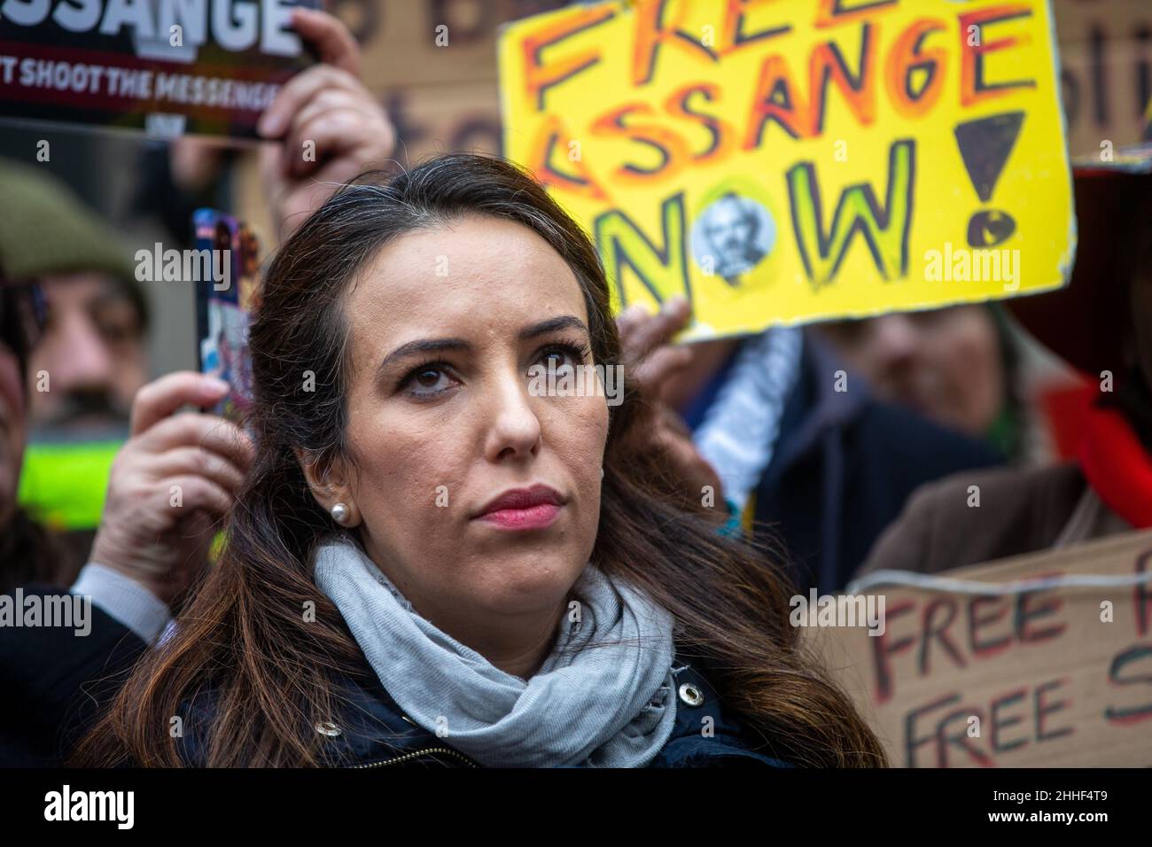 London, England, UK. 24th Jan, 2022. Wikileaks founder Julian Assange's partner STELLA MORRIS is ...