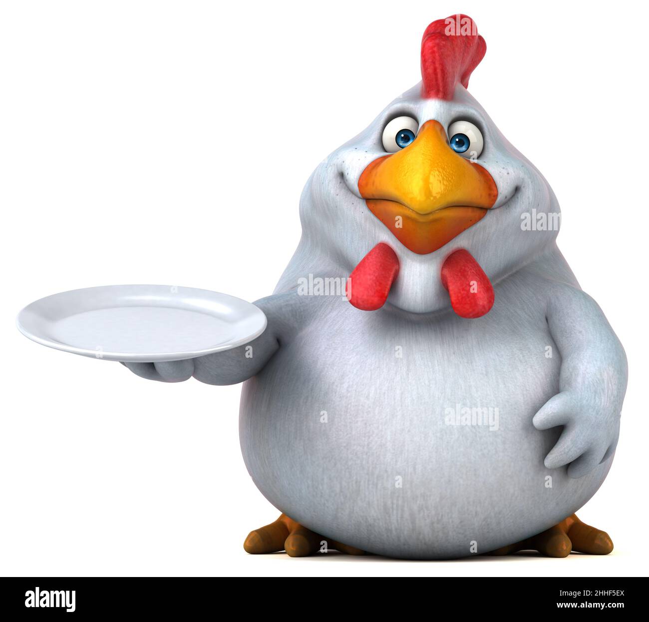 Fun chicken - 3D Illustration Stock Photo - Alamy