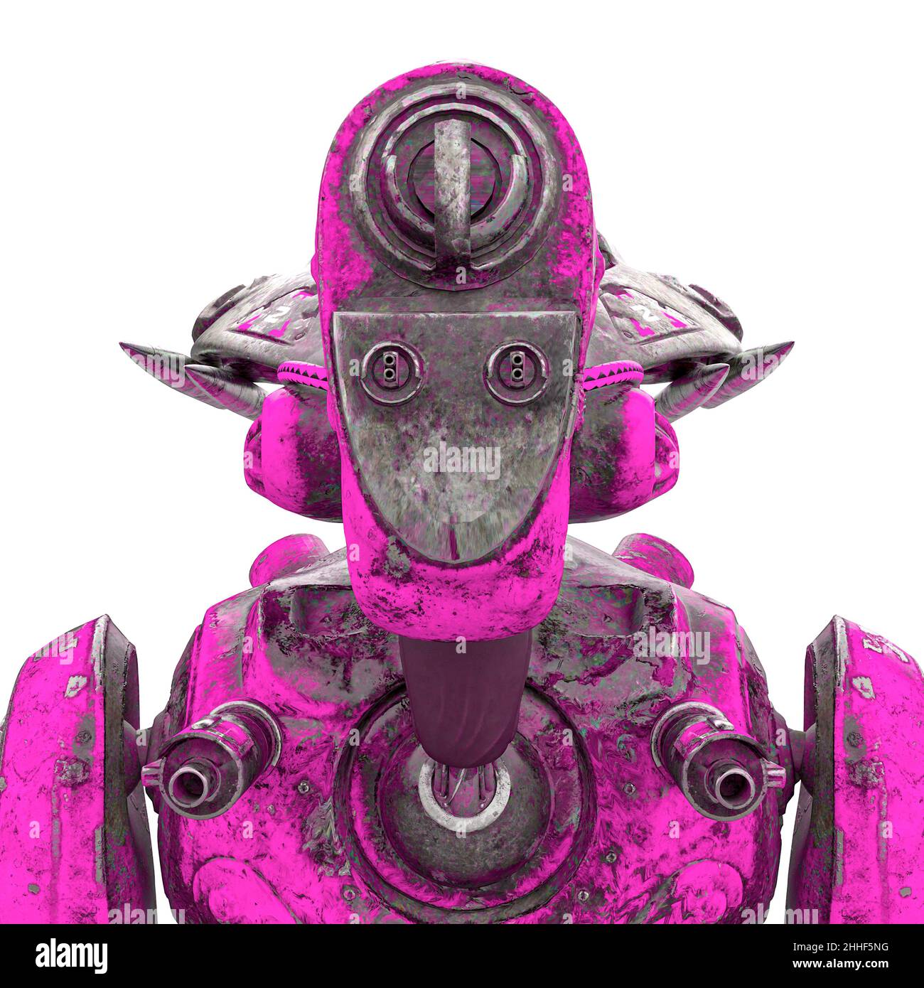 cyber watchman dog in id portrait, 3d illustration Stock Photo - Alamy