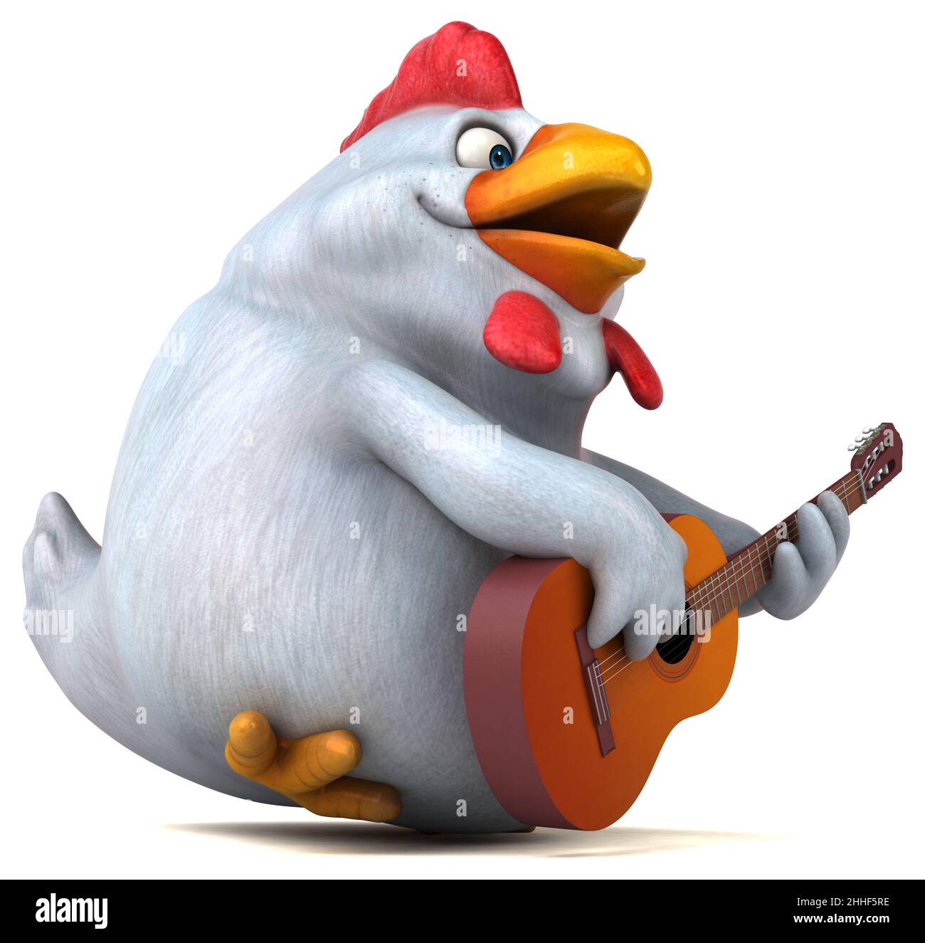 Fun chicken - 3D Illustration Stock Photo - Alamy