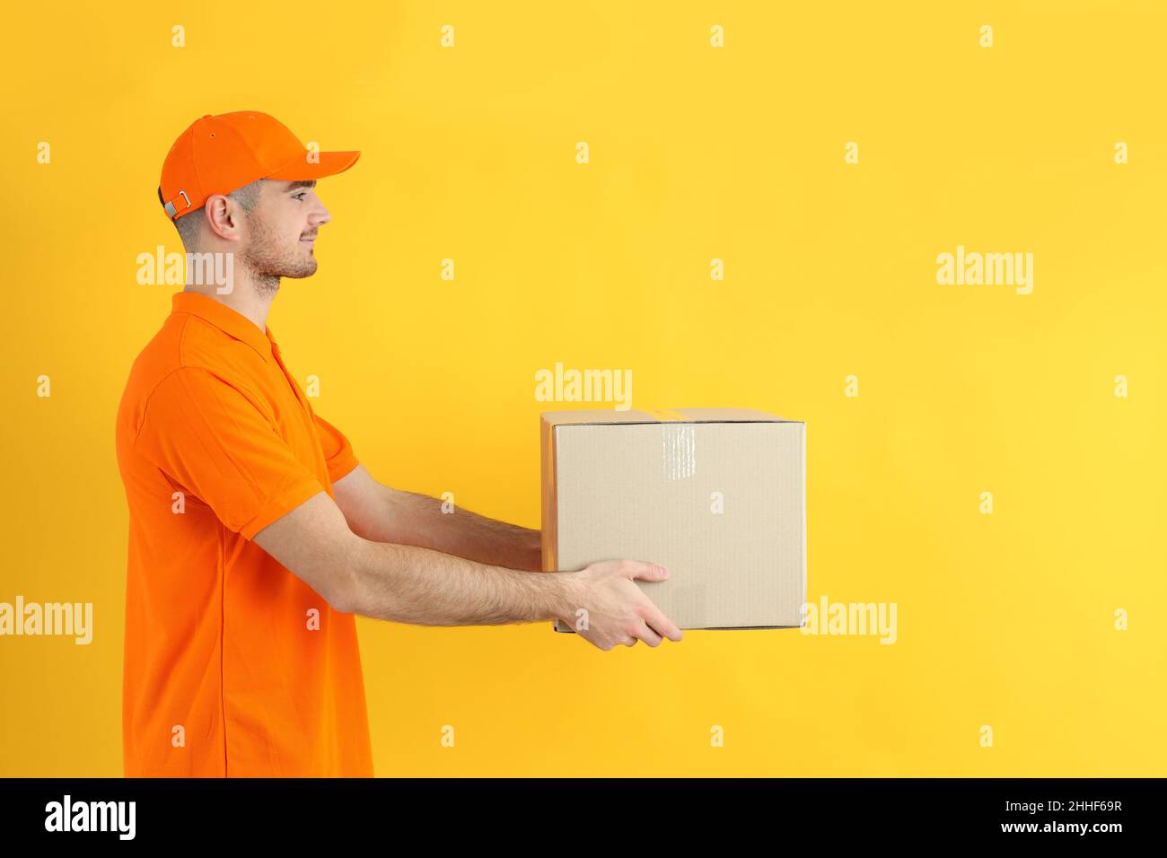 Delivery guy isolated on hi-res stock photography and images - Alamy