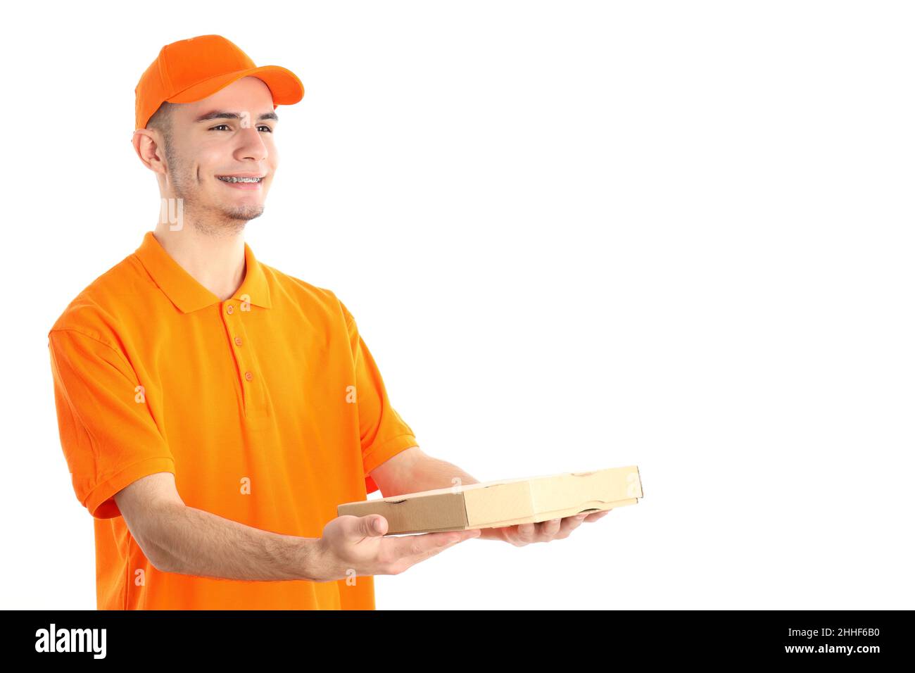 Man work on pizza Cut Out Stock Images & Pictures - Alamy