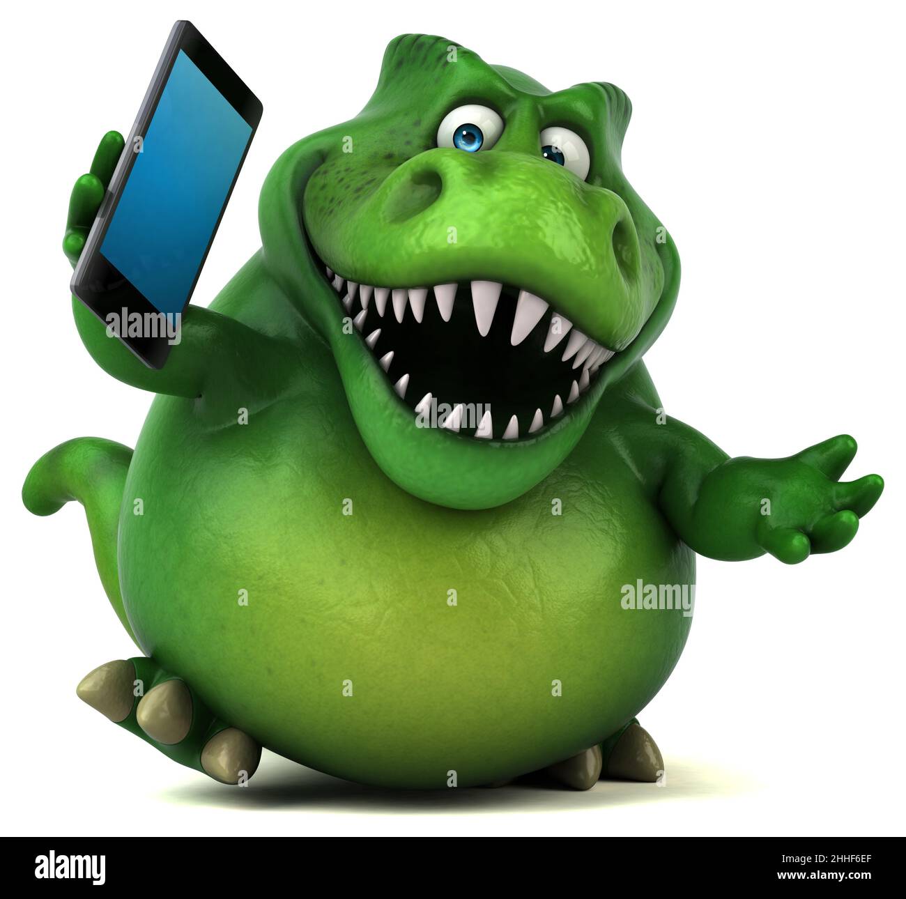Fun dinosaur - 3D Illustration Stock Photo - Alamy