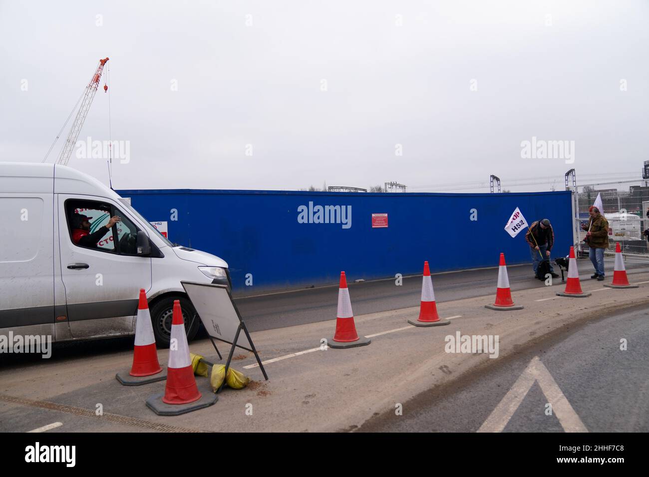 Environmental activists from Stop HS2 North and HS2 Rebellion protest ...