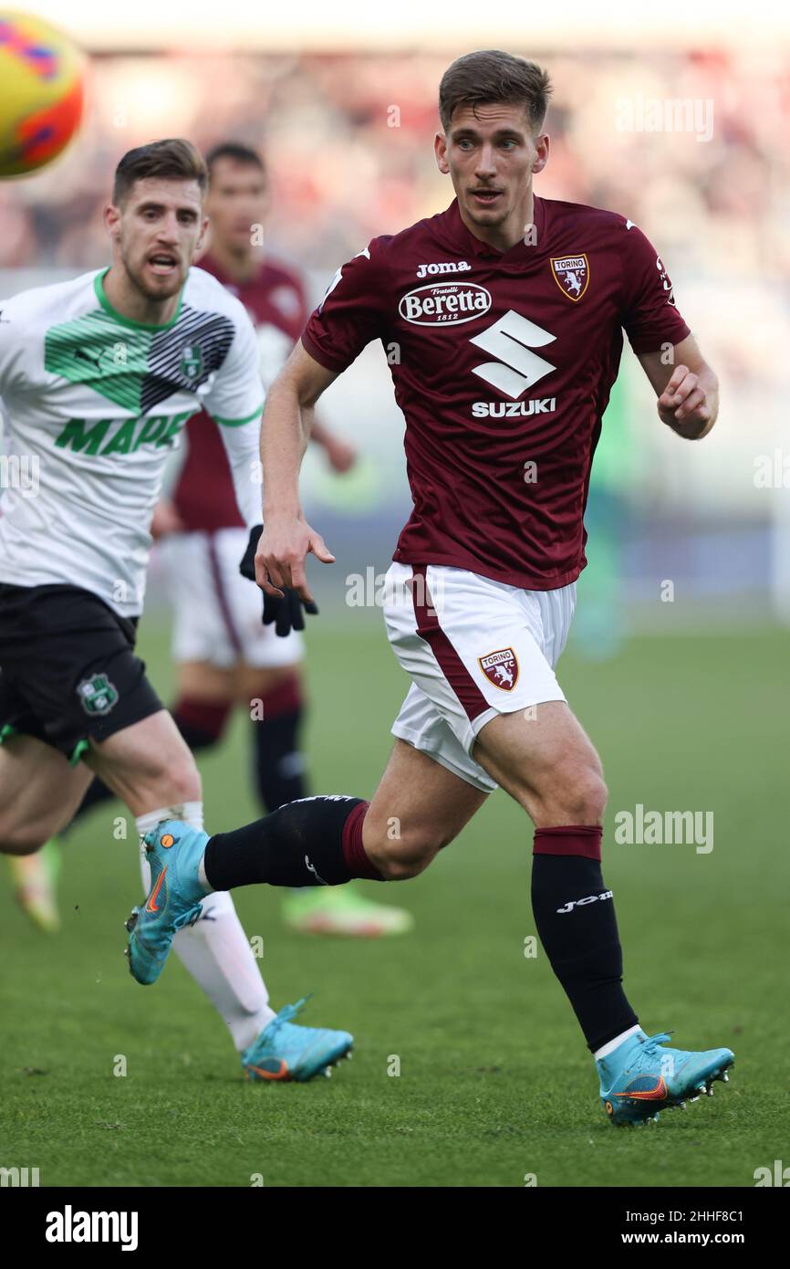 Olimpico Grande Torino, Turin, Italy, January 23, 2022, Dennis Praet ...