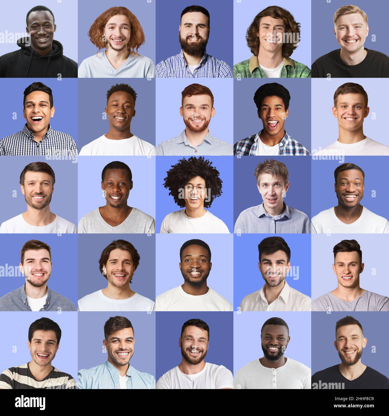 Group of portraits of diverse handsome men Stock Photo - Alamy