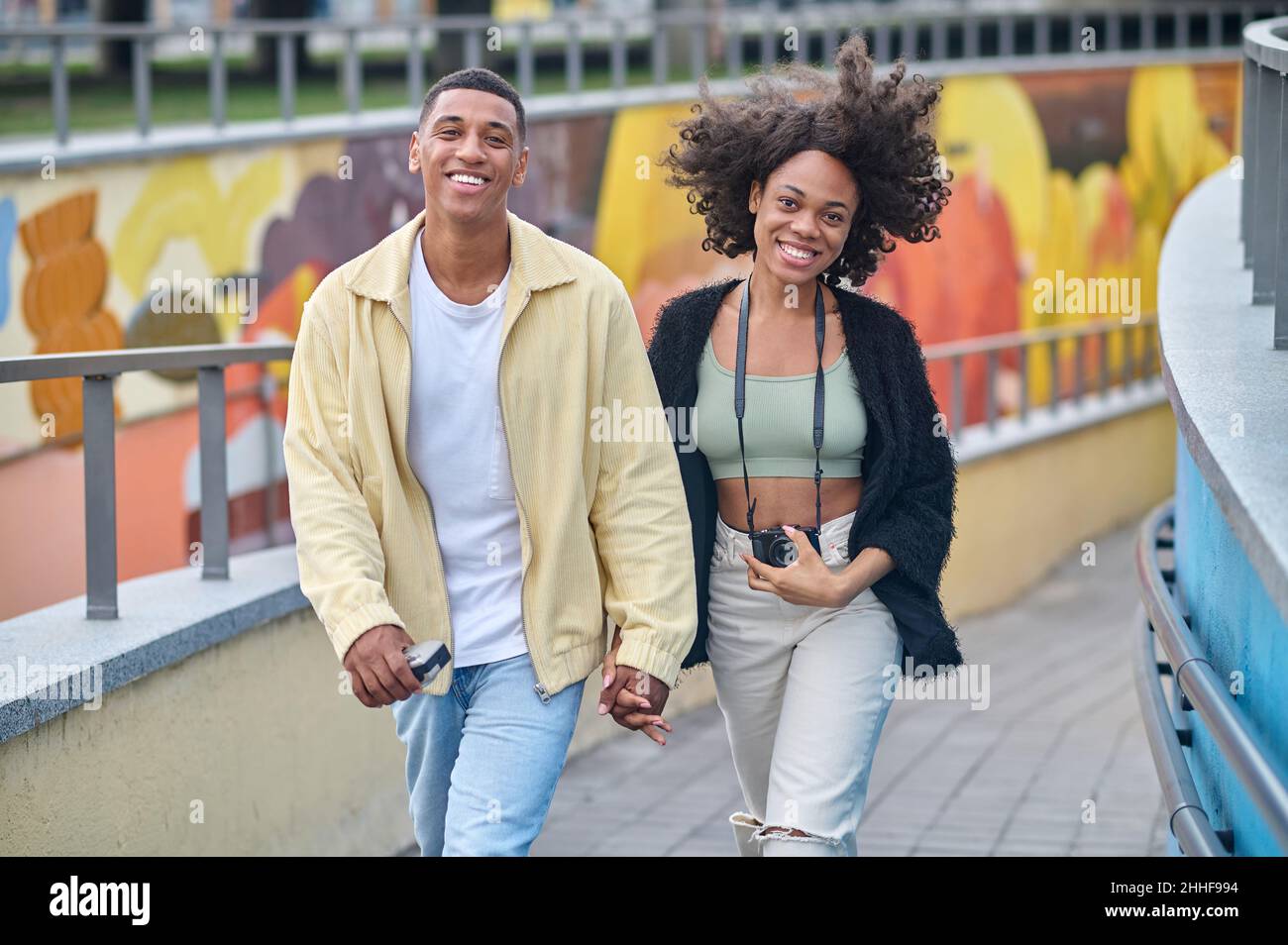 Hand walking hi-res stock photography and images - Alamy