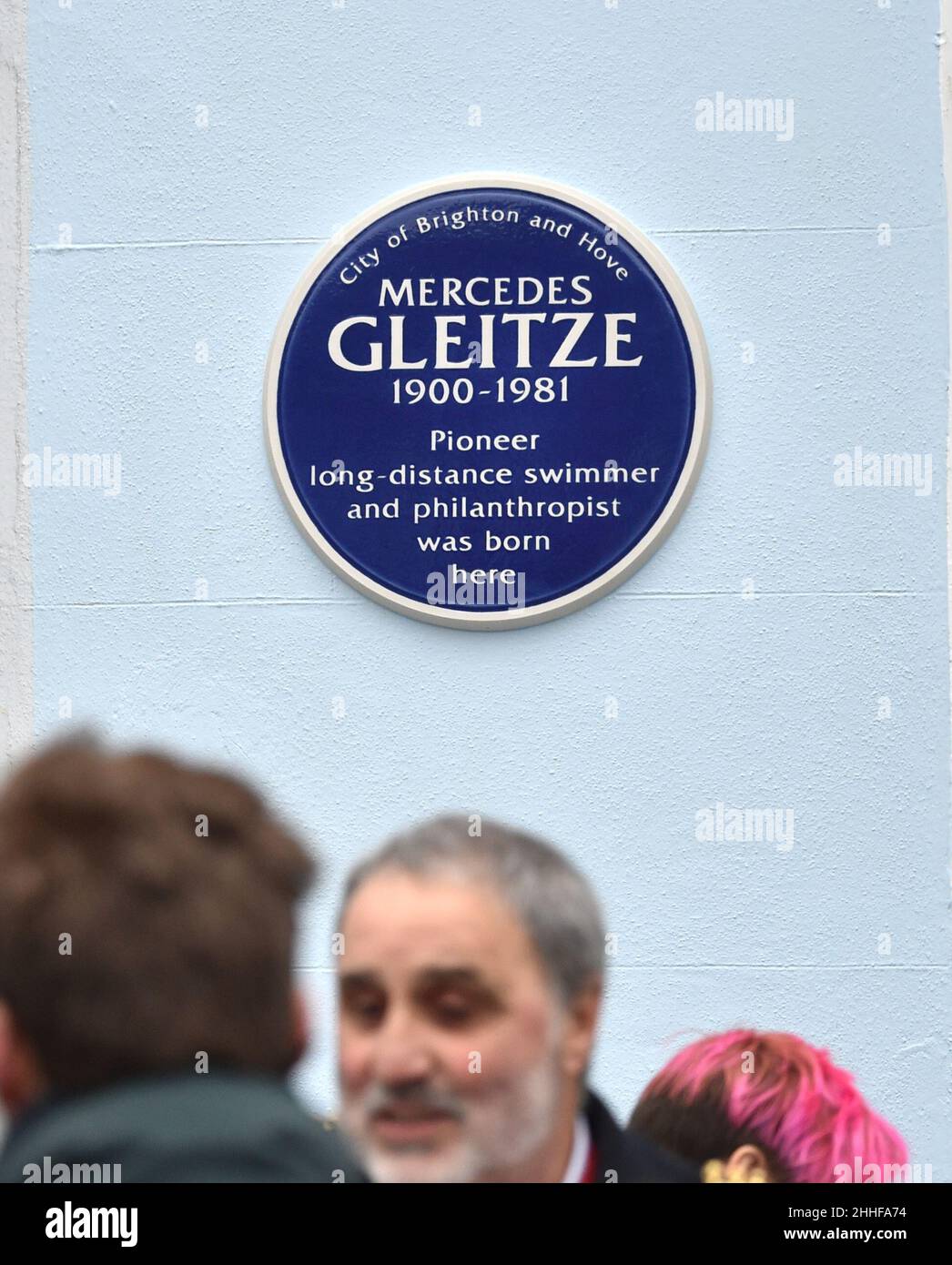 Mercedes gleitze blue plaque hi-res stock photography and images - Alamy