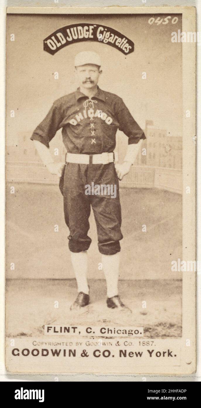Frank Sylvester "Silver" Flint, Catcher, Chicago, from the Old Judge ...