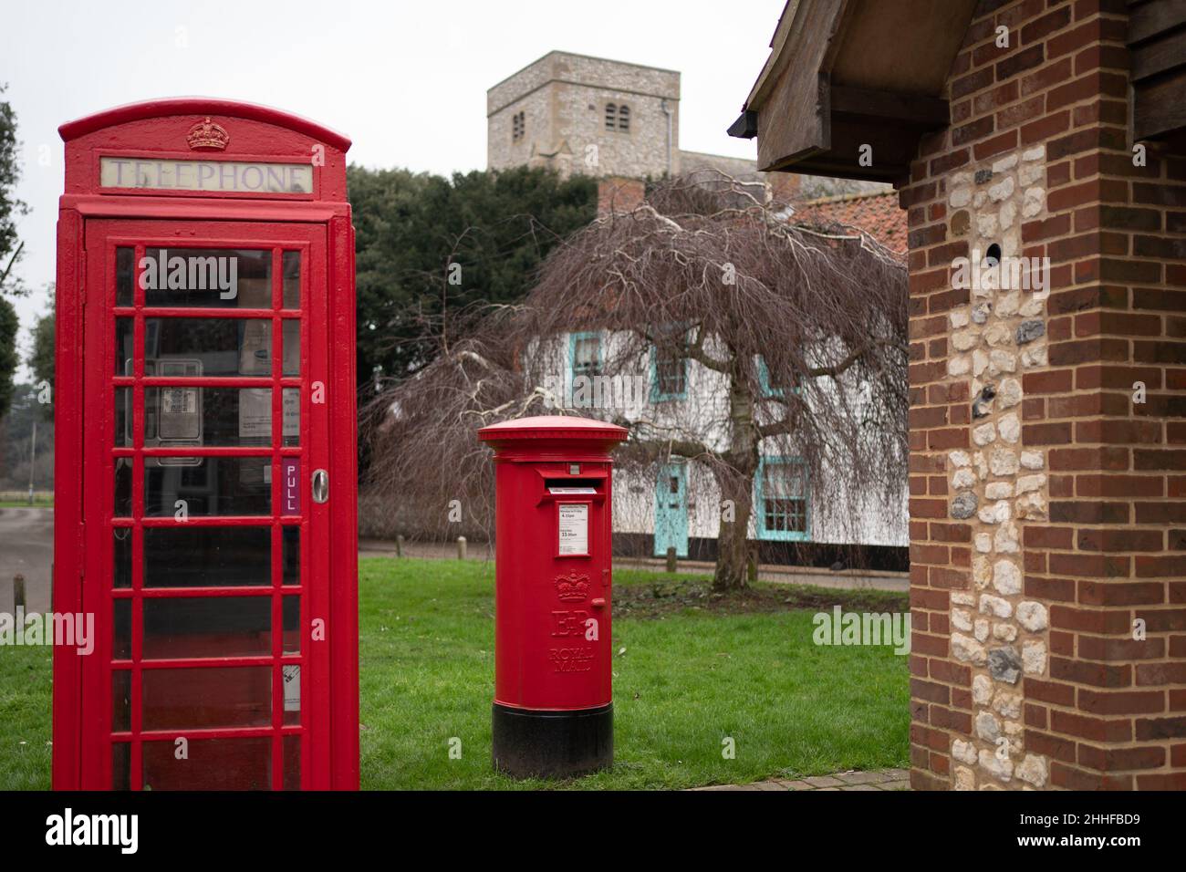 The remaining Royal Mail postbox in Thornham, Norfolk, after the other ...
