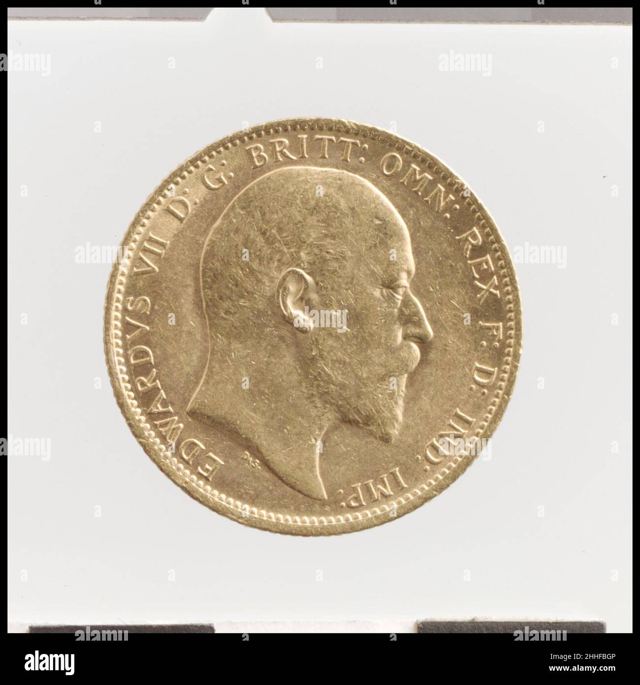 Edward VII sovereign 1902 Medalist (obverse): G.W. DeSaulles. Edward ...