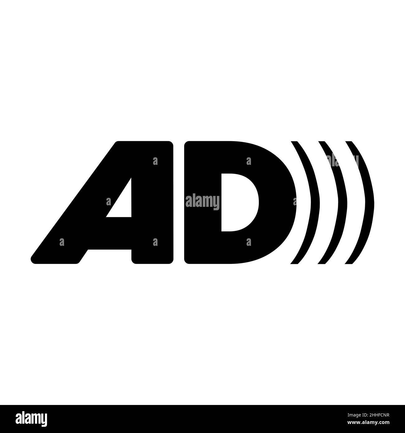 Audio description symbol icon illustration Stock Photo - Alamy