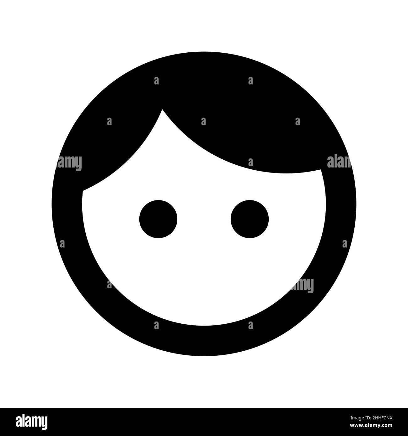 Child face symbol icon illustration Stock Photo - Alamy