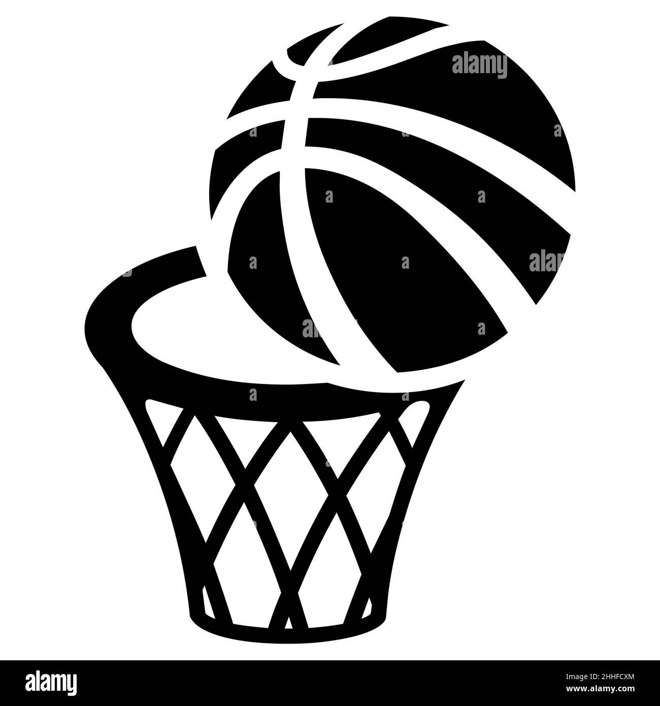 Basketball symbol icon illustration Stock Photo - Alamy