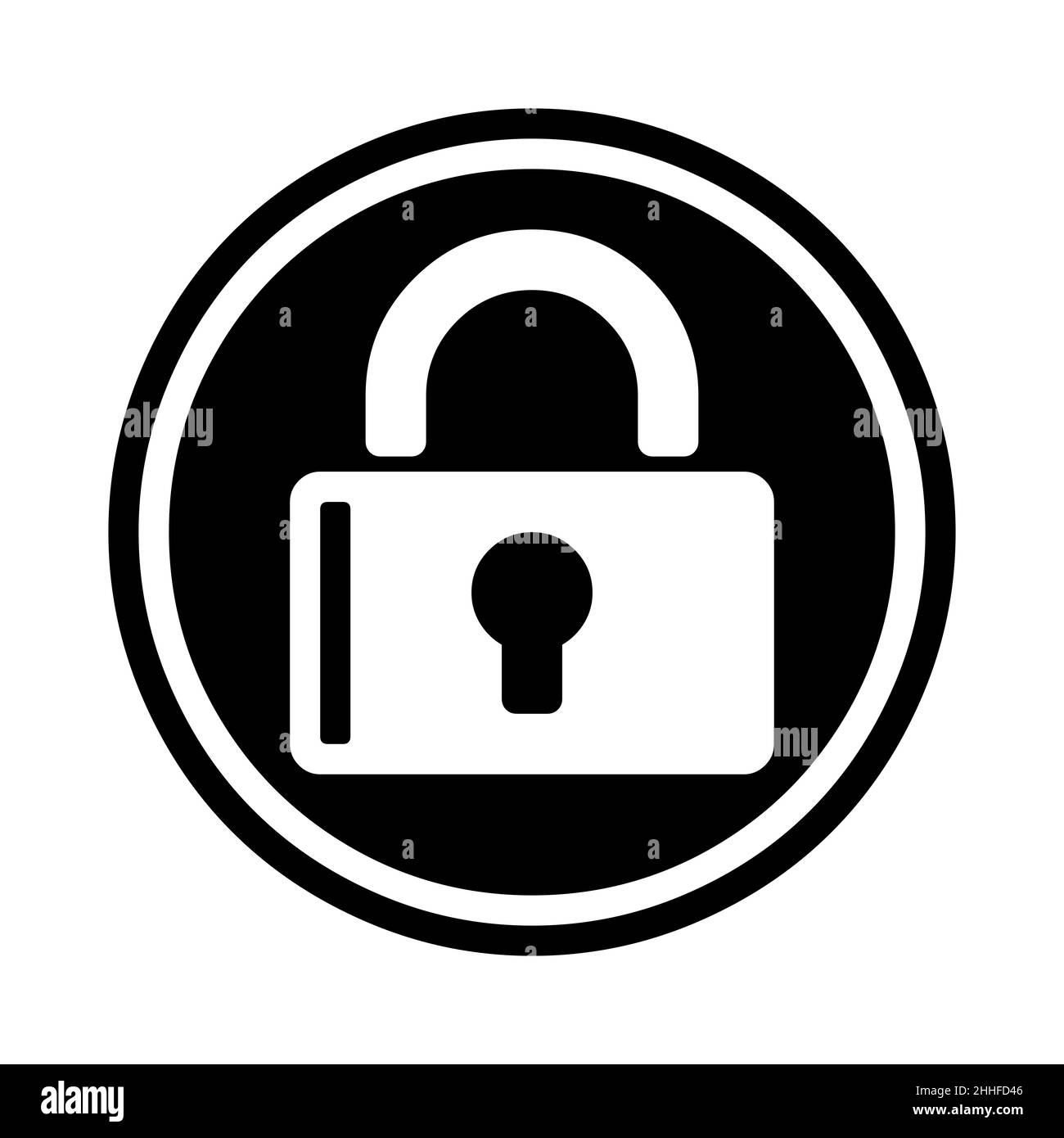 Padlock symbol icon illustration Stock Photo - Alamy