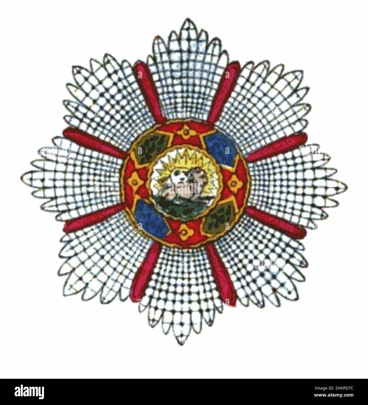 Star - Order of the Lion and Sun 1823 Stock Photo - Alamy