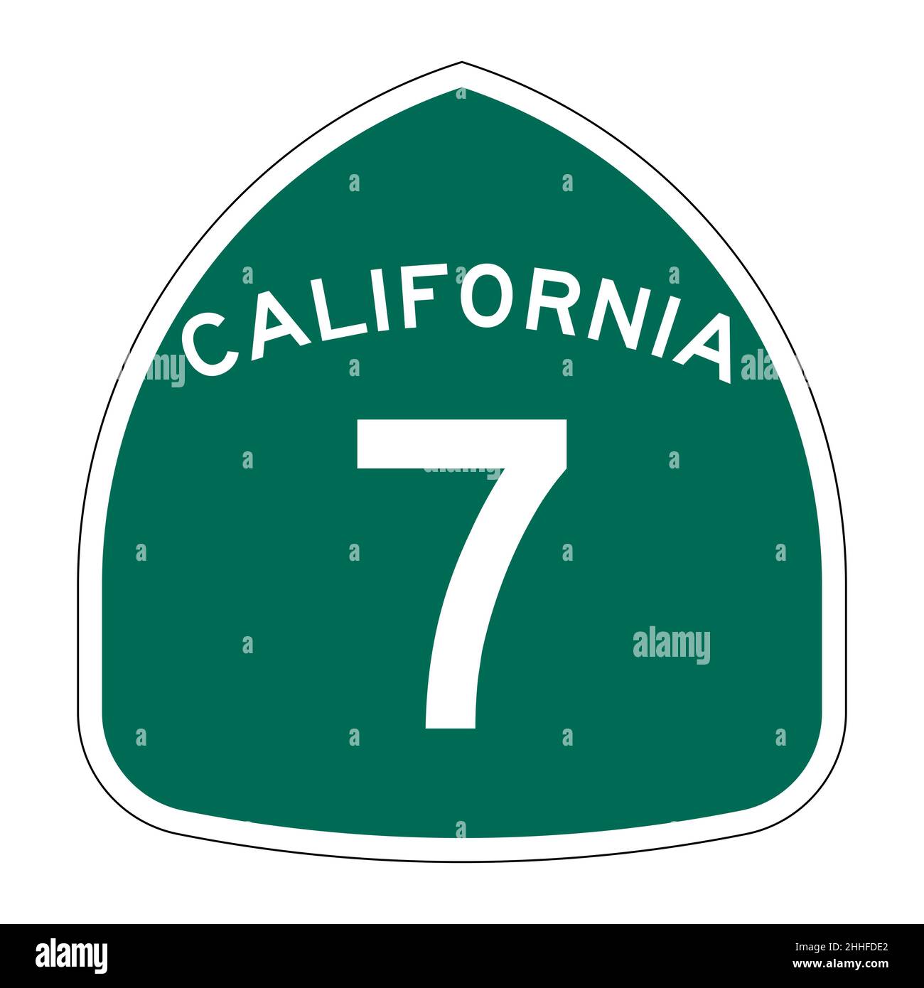 California state route 7 sign Stock Photo - Alamy