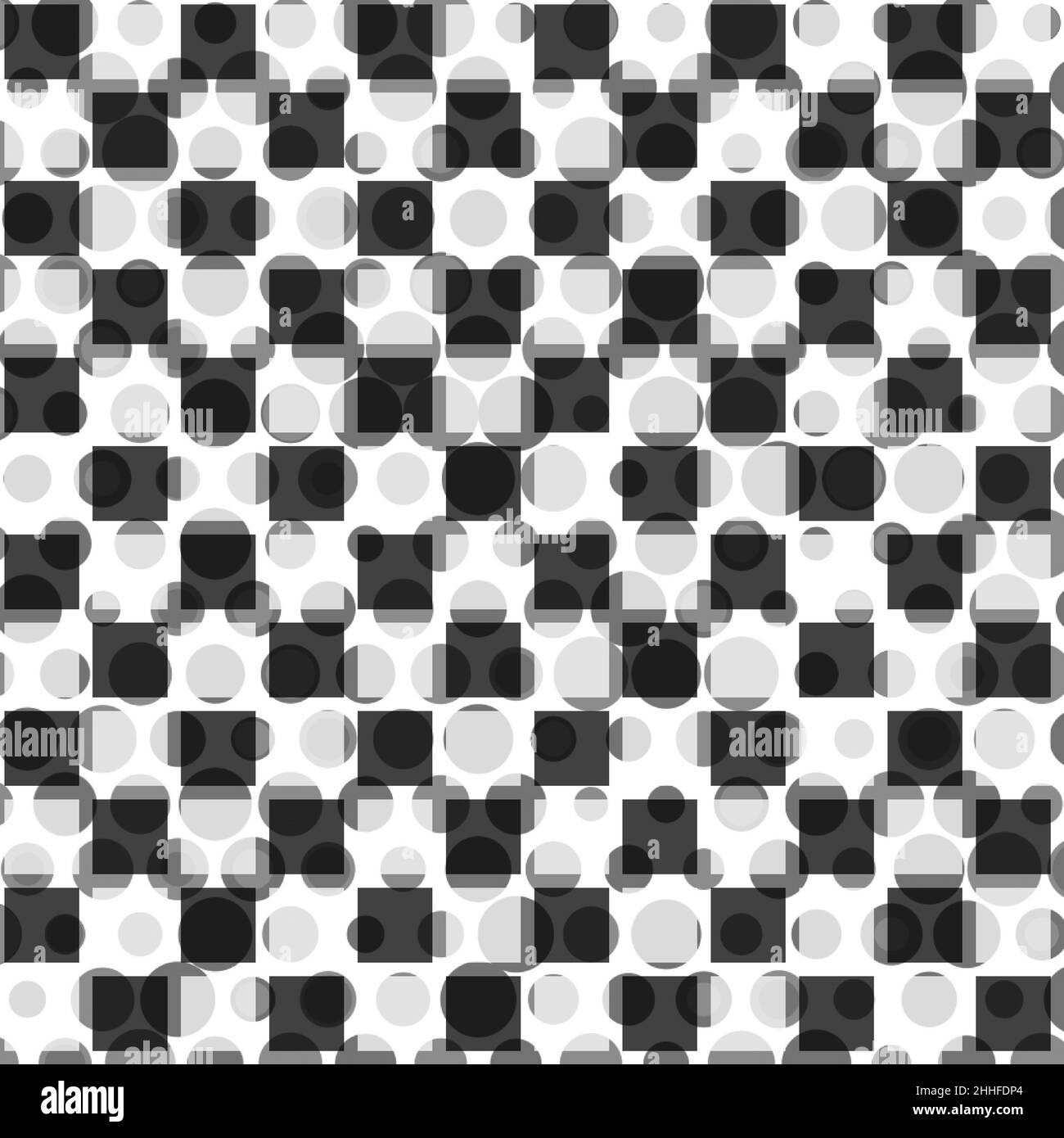 Pattern squares circles Black and White Stock Photos & Images - Alamy