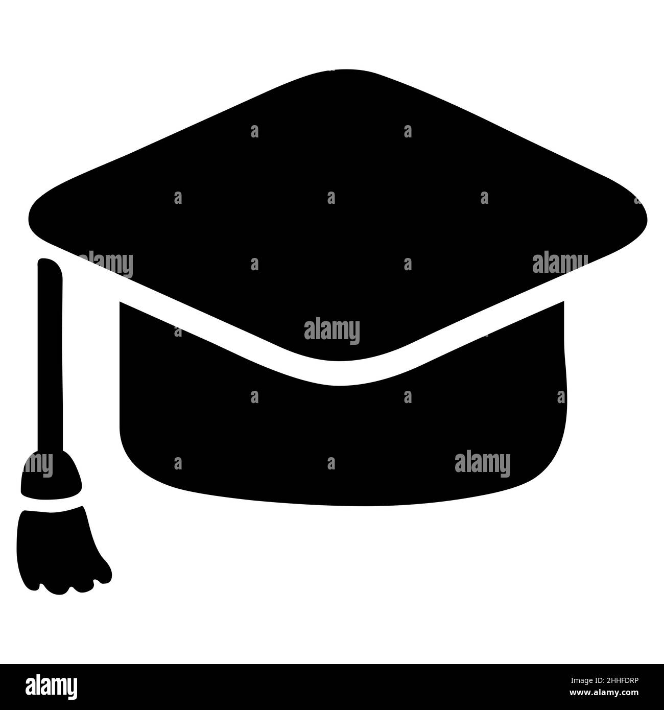 Graduation cap symbol icon Stock Photo - Alamy