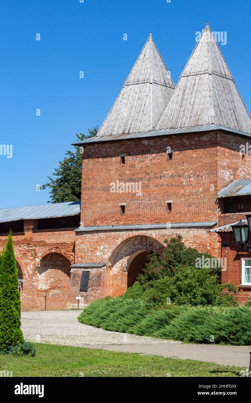 Zaraysk, Russia - July 6, 2021: The entrance gate of the Zaraisk ...