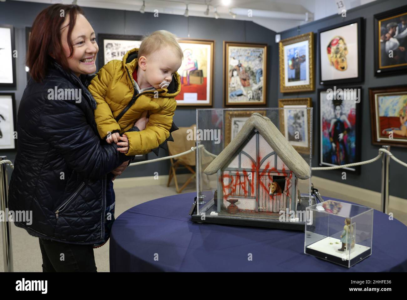 Banksy merrivale model village hi-res stock photography and images - Alamy