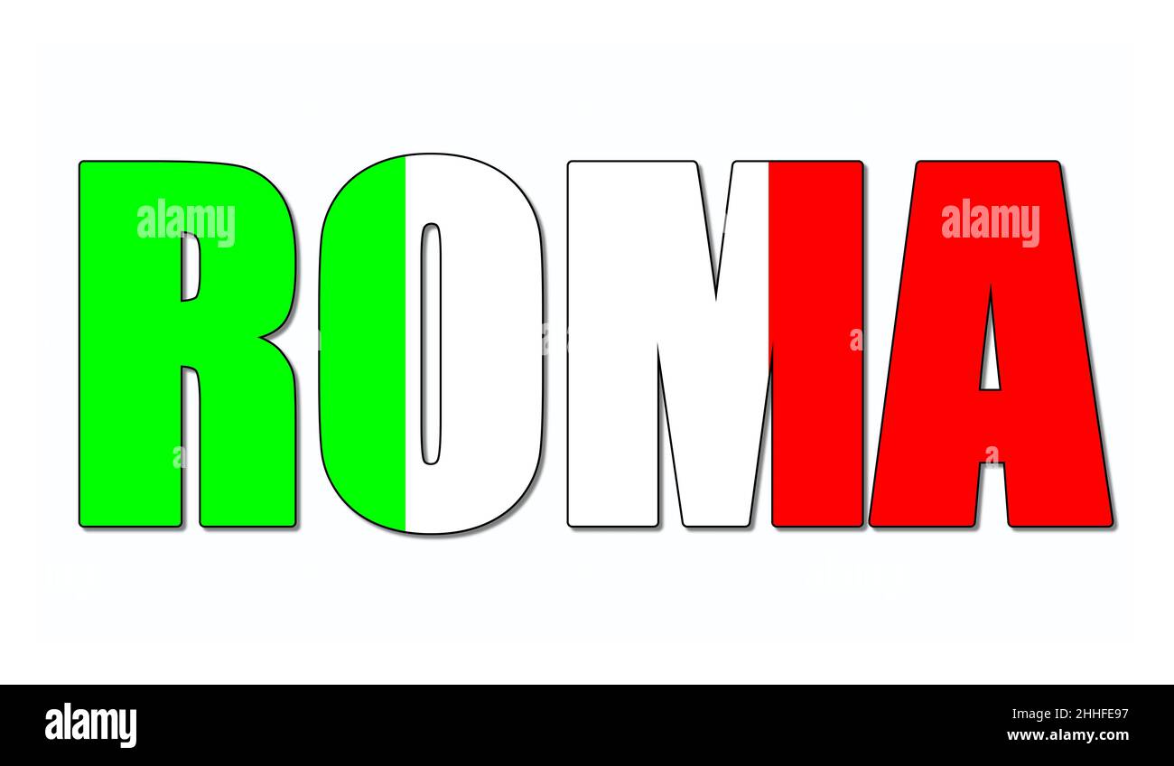 Rome symbol icon illustration called Roma in italian language Stock ...
