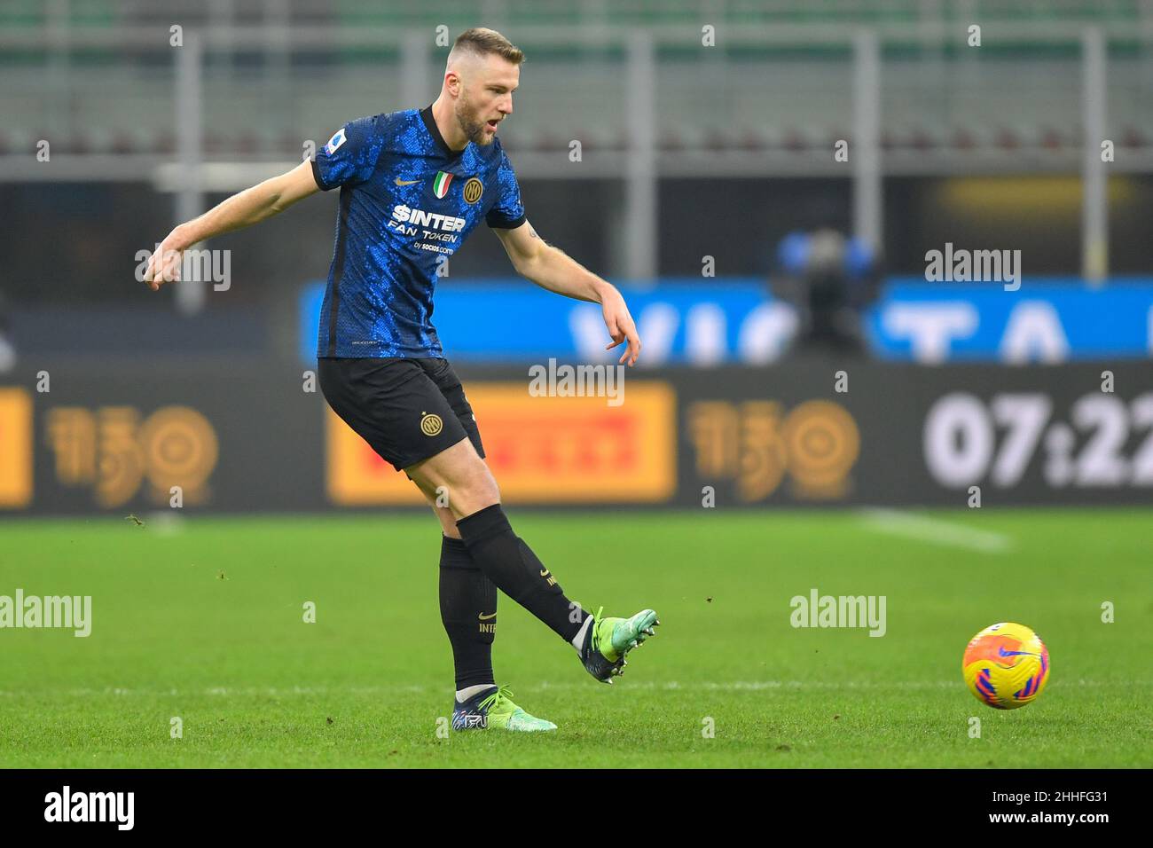Milano, Italy. 22nd, January 2022. Milan Skriniar (37) of Inter seen in ...