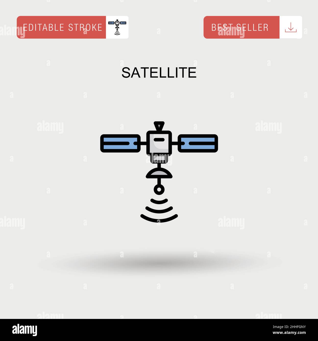 Satellite Simple vector icon Stock Vector Image & Art - Alamy