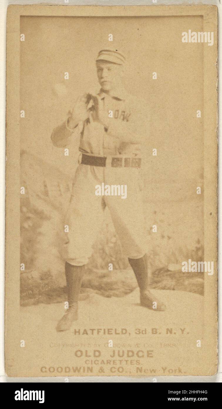 Gil Hatfield, 3rd Base, New York, from the Old Judge series (N172) for ...