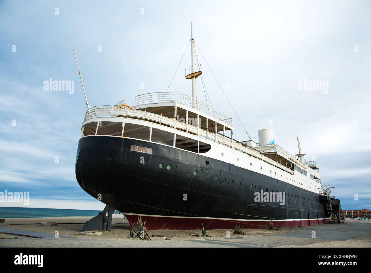 Rear View of the Lydia Cruise Ship Stern in Le Barcarès France Stock ...
