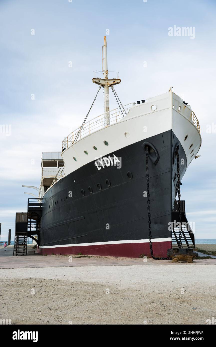 Side View of the Lydia Cruise Ship Front in Le Barcarès France Stock ...